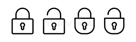 Lock Icon Padlock Icon Vector Encryption Icon Security Symbol Stock