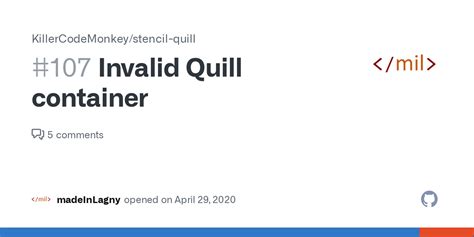 Invalid Quill Container Issue KillerCodeMonkey Stencil Quill GitHub