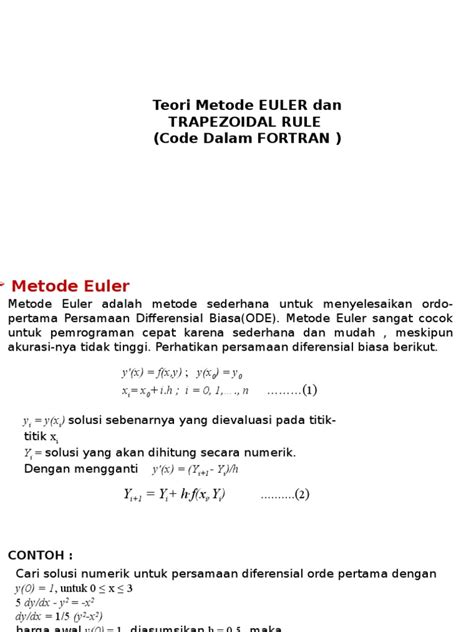 Metode Euler Pdf