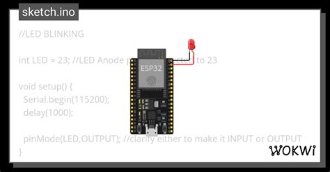 LED Blinking Wokwi ESP STM Arduino Simulator