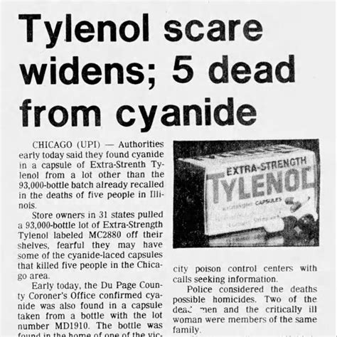 Chicago Tylenol Murders Topics On