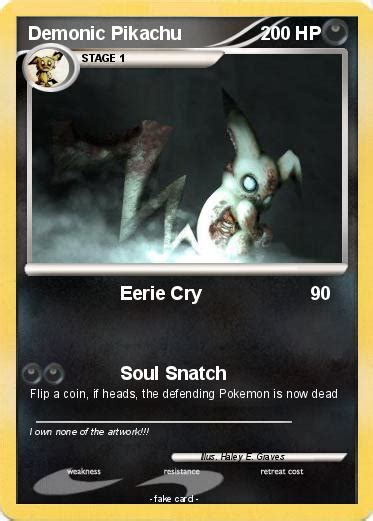 Pokémon Demonic Pikachu 1 1 Eerie Cry My Pokemon Card