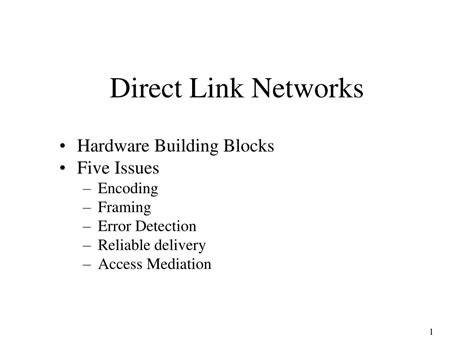 Ppt Hardware Building Blocks Five Issues Encoding Framing Error