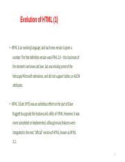 Evolution Of HTML Pptx Evolution Of HTML HTML Is An Evolving Language And Each New Version