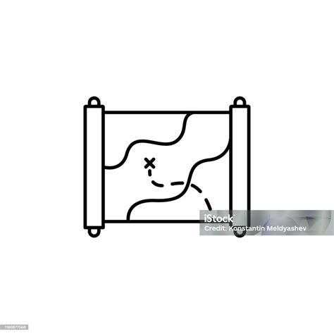 역사 지도 아이콘 Ui 및 Ux 웹 사이트 또는 모바일 응용 프로그램에 대한 기록 아이콘의 간단한 가늘게 선 개요 벡터 고대의에 대한 스톡 벡터 아트 및 기타 이미지