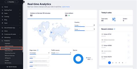 wix analytics about real time analytics help center