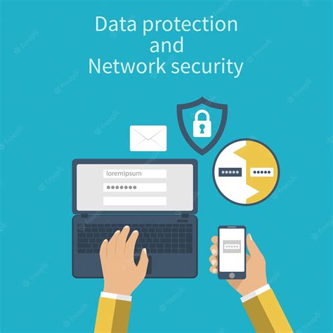 Premium Vector Data Protection And Network Security Concepts Web Protection Flat Design