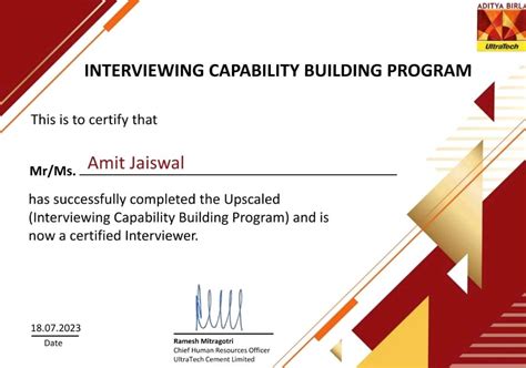 Amit Jaiswal On Linkedin Successfully Completed Interviewing Capabilities Building Program