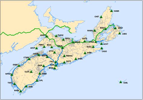 Map Of The Nova Scotia Active Control System Nsacs Network Map