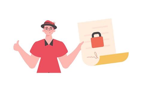 Premium Vector A Man Is Holding A Contract Or Document Smart Contract