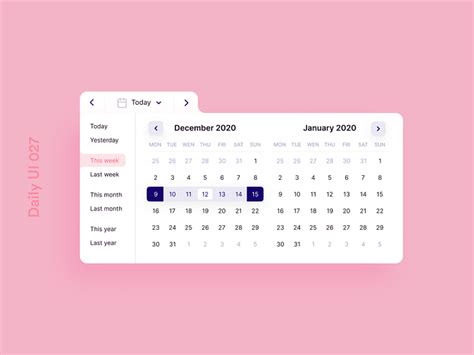 Dropdown Calendar Designs Themes Templates And Downloadable Graphic