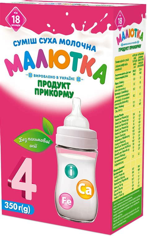 Молочная сухая смесь Малютка 4 от 18 месяцев 350 г (4820199501456 ...