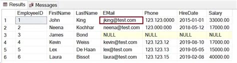 SQL Server Update Data In A Table Using UPDATE Statement