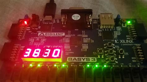 Random Number Generation With Basys3 Fpga Board Youtube