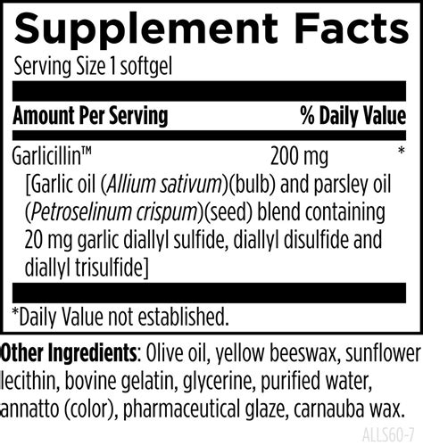 Allicillin Softgels 60c Secure Your Wellness