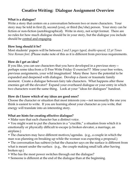 Dialogue With Narrative Essay Examples
