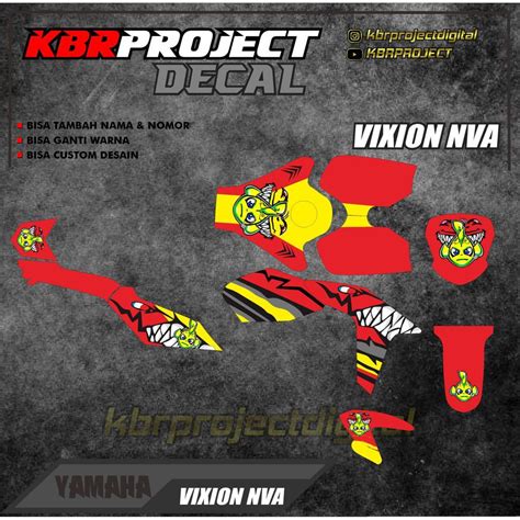 Jual Decal Sticker Decal Vixion Nva List Motor Yamaha Vixion Nva