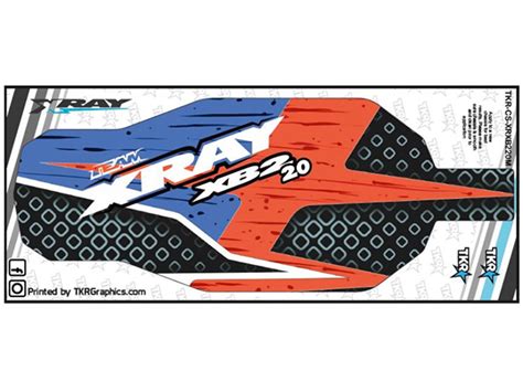 Tkr Graphics Custom Chassis Skin 1 Pc Xray Xb2c 20 Or D 20 Tkr Cs