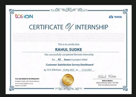rahul sudke on linkedin tcsion tcsion internship tcsion