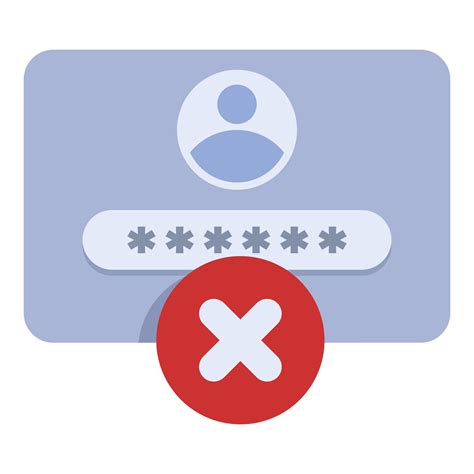 Wrong Password Icon Cartoon Security Login 44252550 Vector Art At Vecteezy
