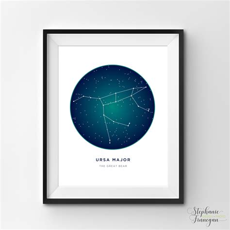 Ursa Major Printable Ursa Major Art Print Constellation Printable Constellation Art