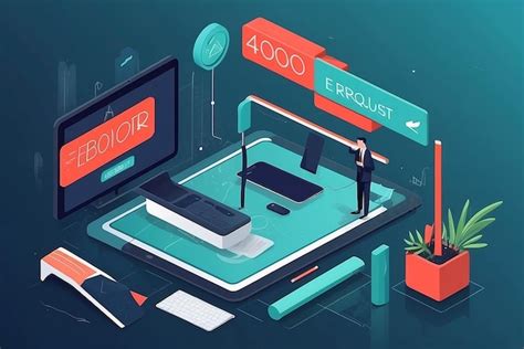 premium photo 400 error bad request concept illustration