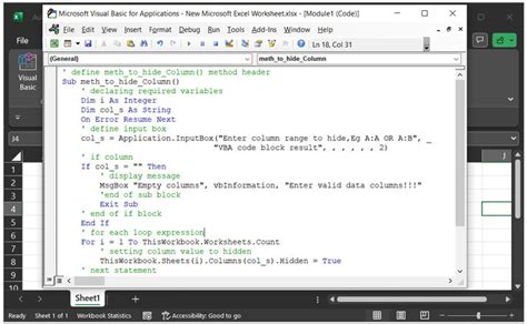 How To Hide Columns On Multiple Sheets In A Workbook In Excel