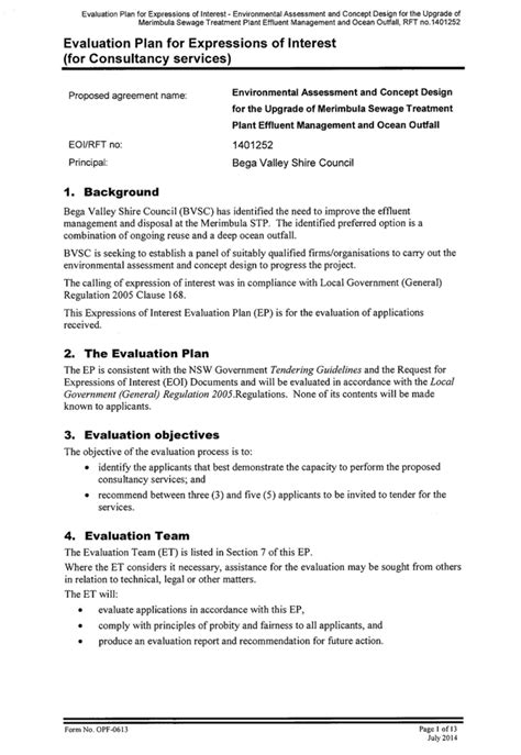 Expressions Of Interest Template ~ News Word