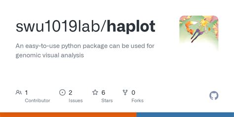 GitHub Swu Lab Haplot An Easy To Use Python Package Can Be Used For Genomic Visual Analysis