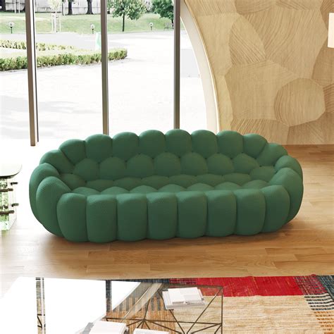 Sodrens 98 43 Bubble Couch Modern Upholstered Mesh Fabric Lazy Floor Sofa 3d Honeycomb Shape
