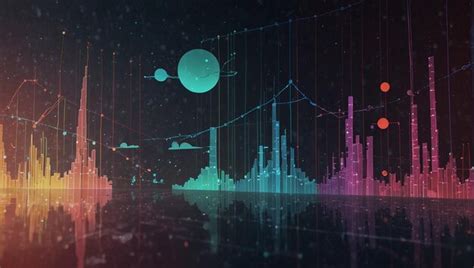 Futuristic Data Visualization With Colorful Graphs And Abstract