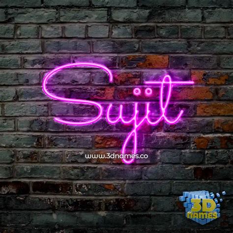 Preview Of Pink Neon 3d Name For Sujit