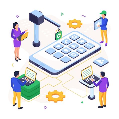 Premium Vector Conceptual Isometric Design Illustration Of Mobile