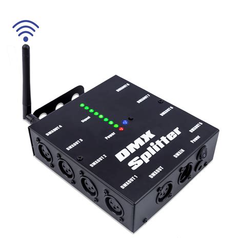 Pknight 8 Way Isolated Dmx Splitter Amplifier Distributor With 2 4g Wi