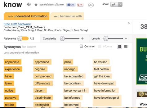 Synonym For Know