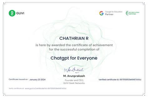 Chathrian R On Linkedin Chatgpt Guvi Ai Nextlevel