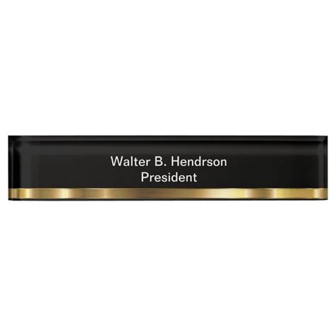 Classy Desk Plaque Nameplate Personalized