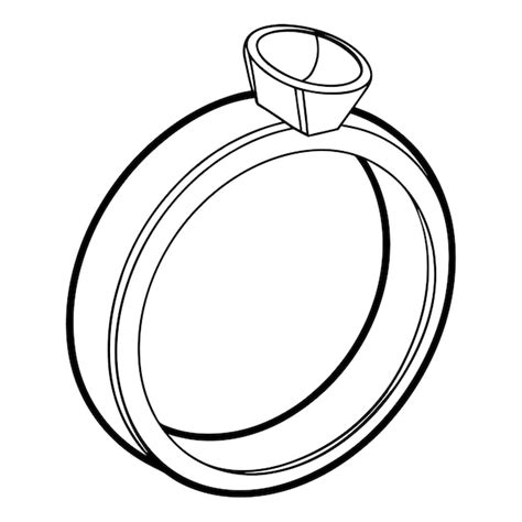 Premium Vector Weeding Ring Line Art Flat Vector Illustration On Black And White