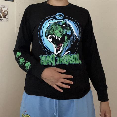 Jurassic Park Black Long Sleeve This Shirt Is An Xl Depop