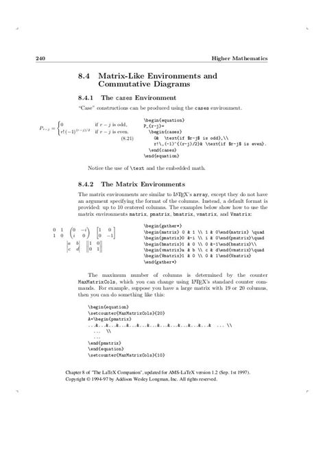 ams latex higher mathematics