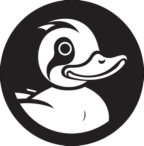 Premium Vector Featheredfloatgraffix Elegant Duck Symbol Pondpaddleaura Dynamic Vector Duck Emblem