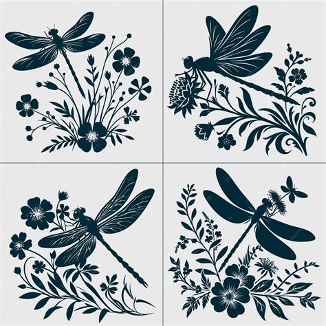 Dragonfly Svg Amp Png Dragonfly Clipart Flower Vector Image Dragonfly