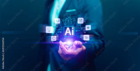 Human Connection And Artificial Intelligence Ai Concept Generate Innovative Futuristic New