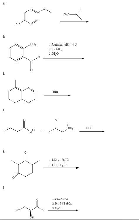 Solved Write Structural Formula S For The Major Organic