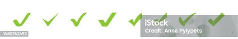 green ticks icon set different ticks shapes checkmark checkbox tick