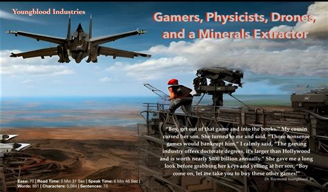 drones lift gamers physicists drones engineers and a minerals extractor