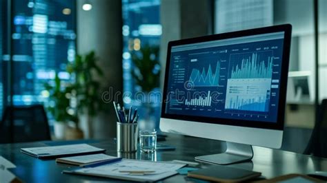 data analysis workspace featuring modern technology and analytical