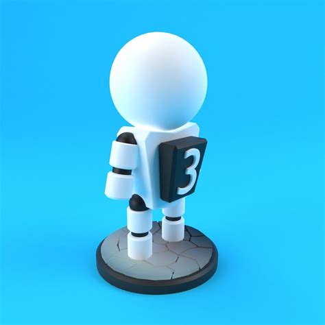 Cute Robot Figurine Stl File 3d Model 3d Printer File Etsy