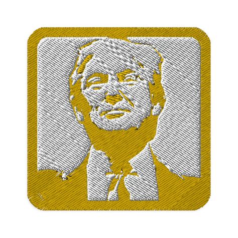 Gold Trump Embroidered Patches