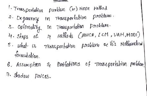 Transportation Problem Or Modi Method Degeneracy In Transportation Prob